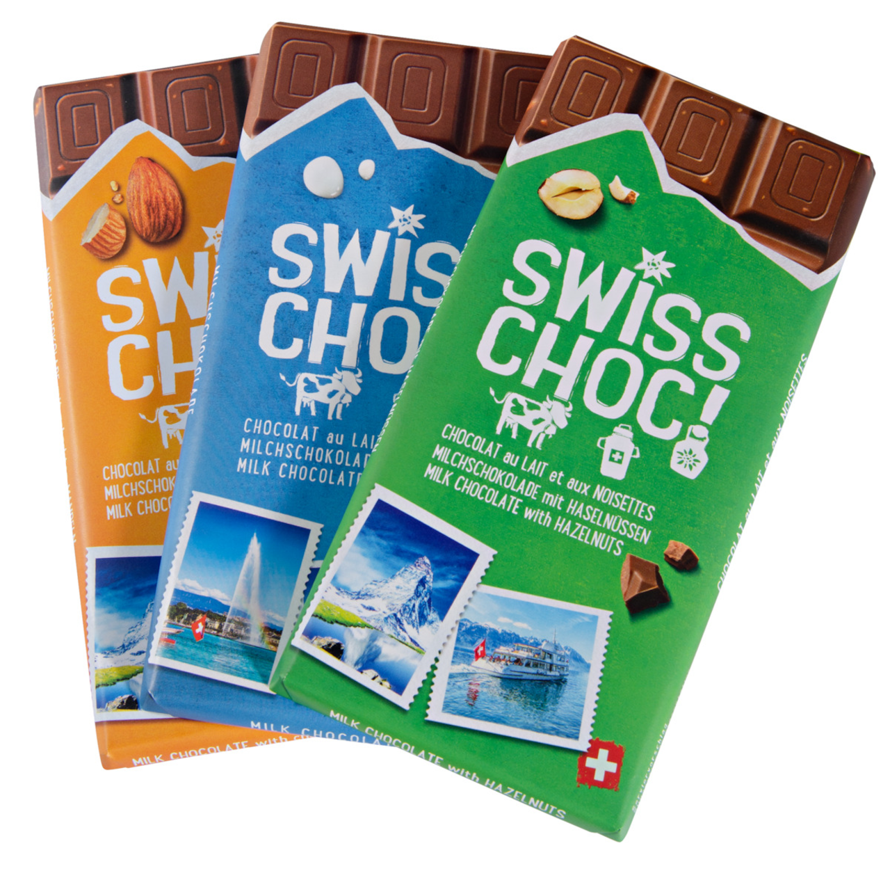 Swiss Choc! Tafeln Sortiment, 10 x 100 g