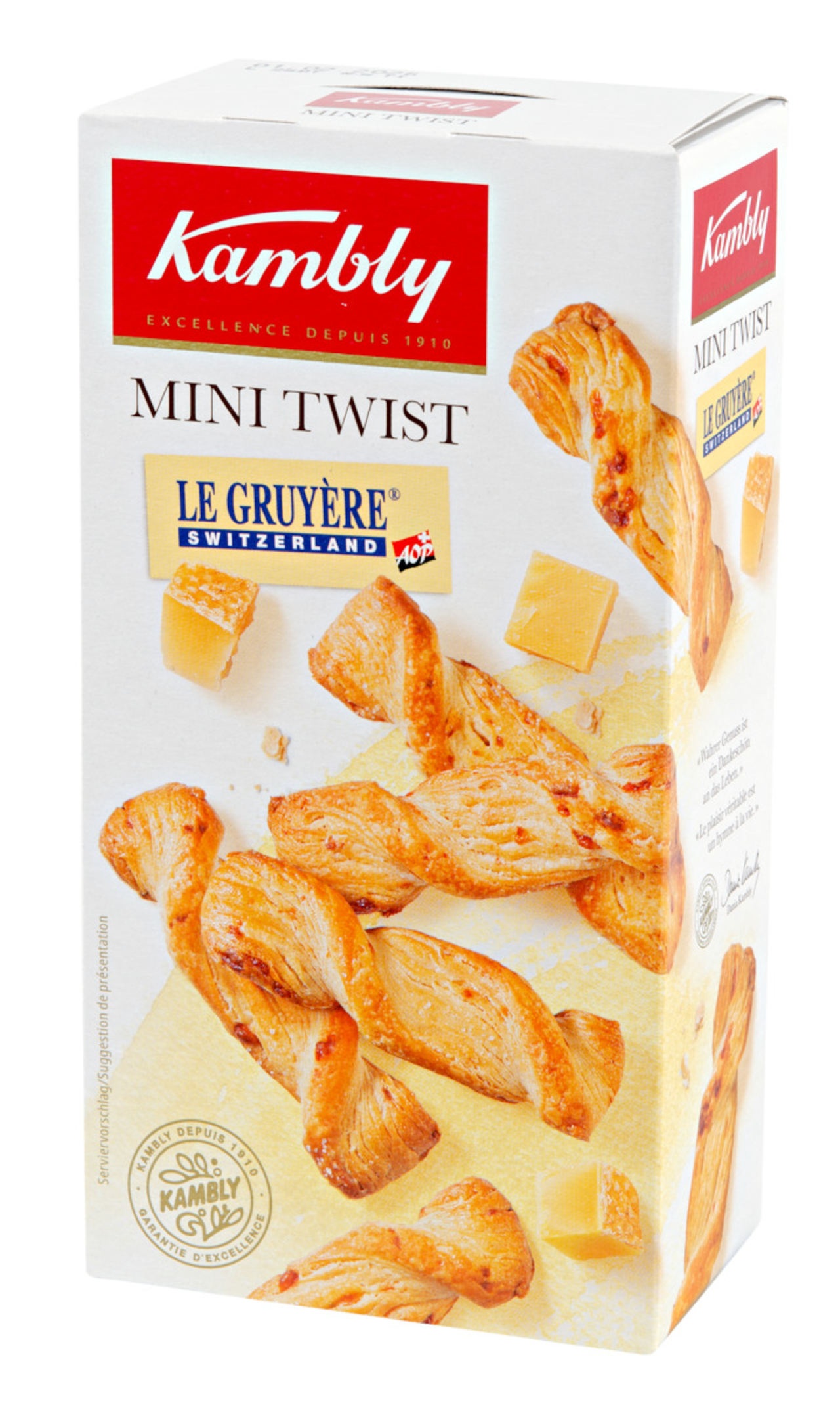 Mini-Twist au Fromage, Kambly, 3 x 100 g