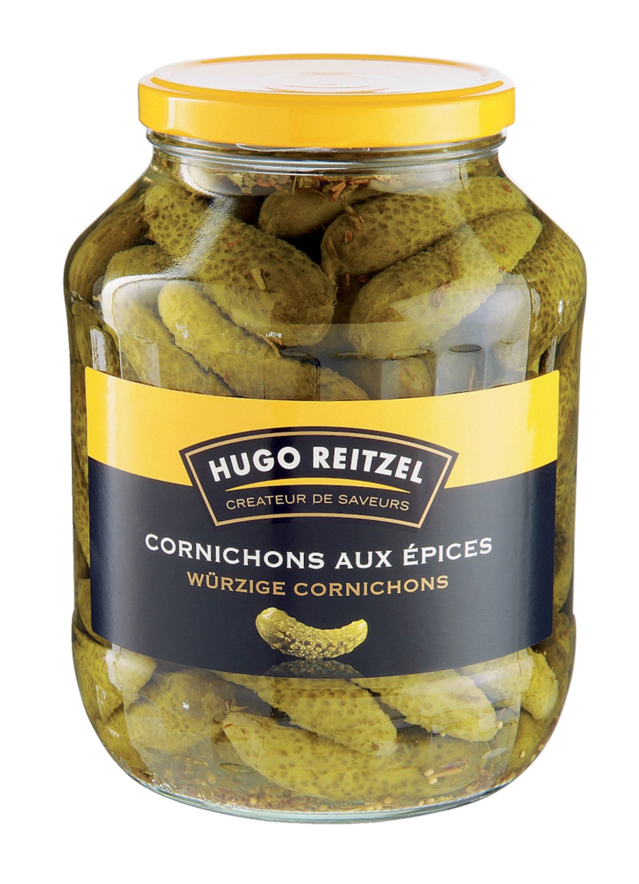 Hugo Reitzel Würzige Cornichons, 6 x 800 g