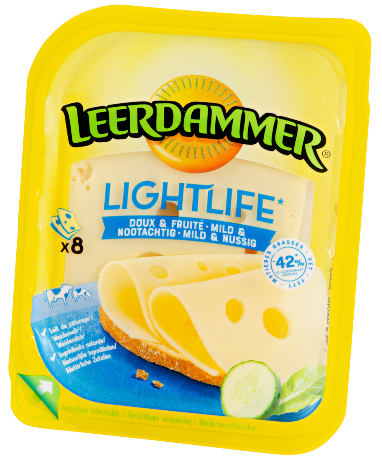 Tranches Leerdammer light, 200 g