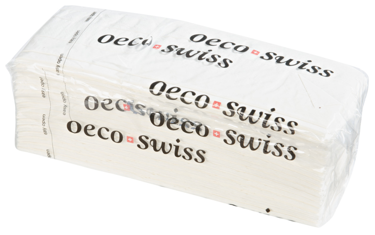 Essuie-mains, 2 couches, cellulose, pli Z, Oeco Swiss, 24 x 176 essuie ...