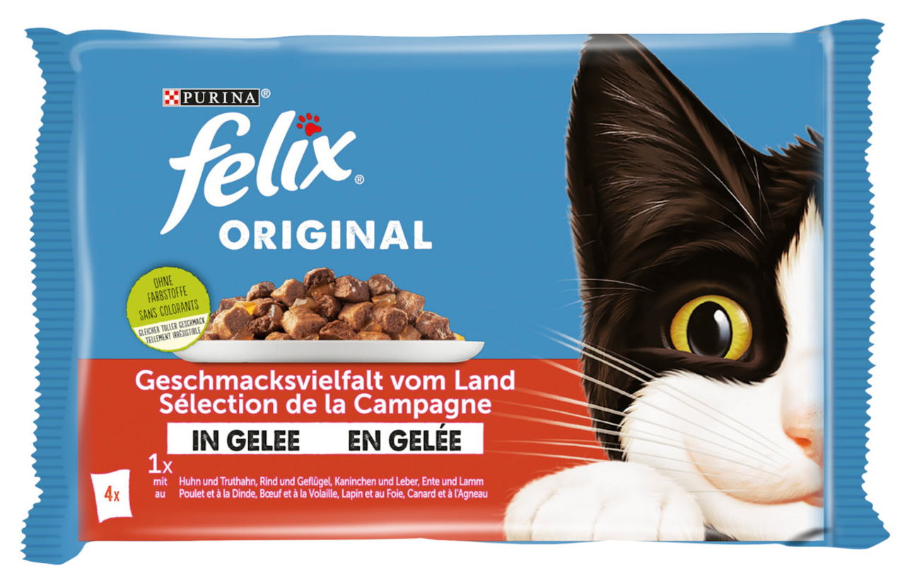 Felix Original Boeuf & Poulet 85 gr, 4 sachets