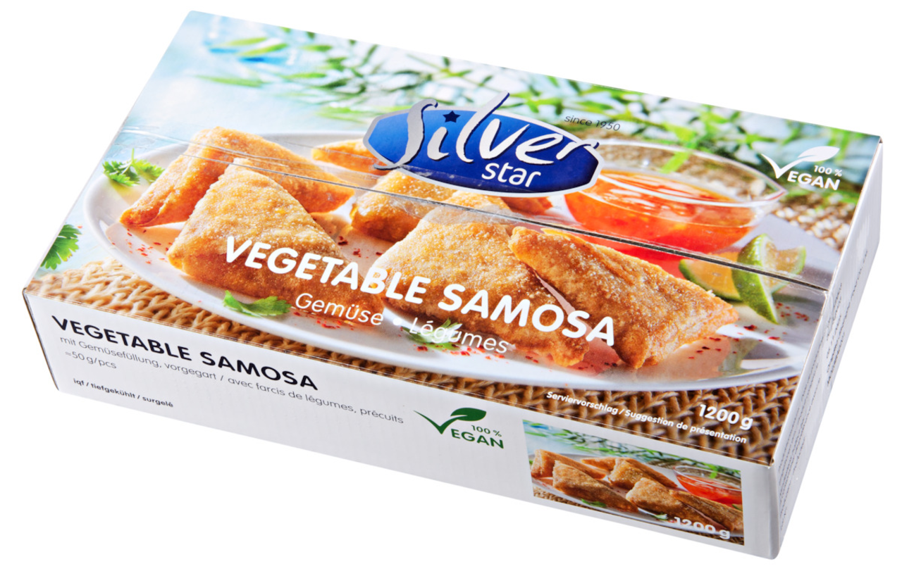 Silver Star Samosa mit Gemüse, 24 x 50 g