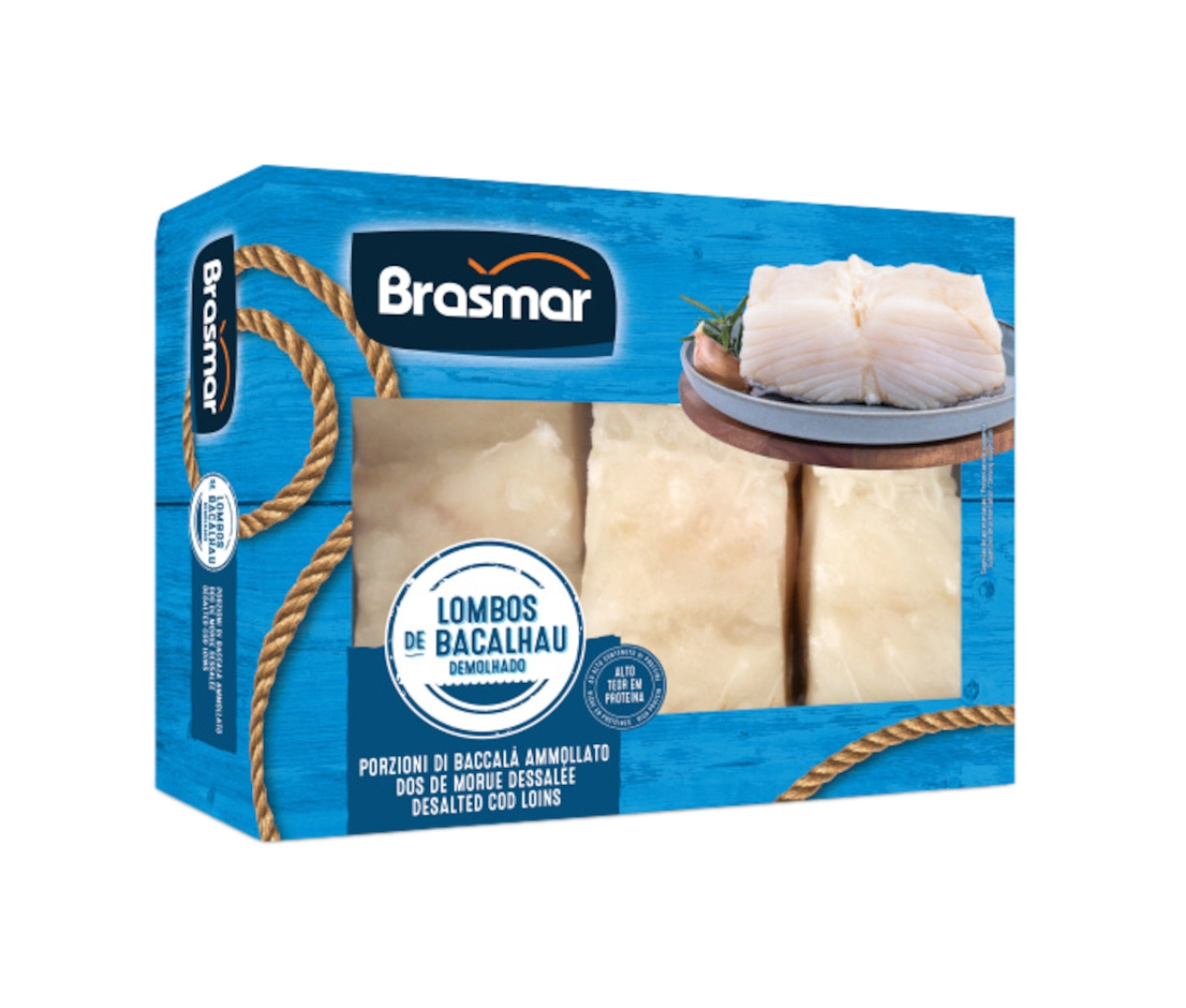 Morue, désalée, portion, Brasmar, 900 g