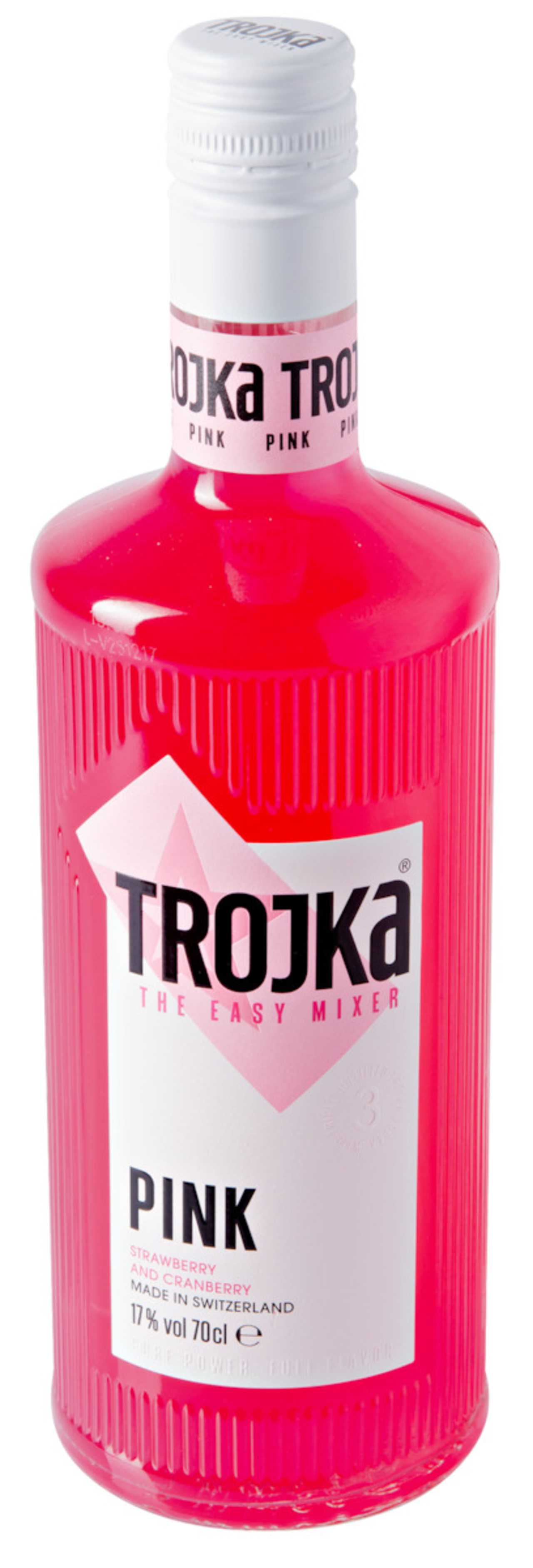 Trojka Vodka liqueur pink, 17% vol., 6 x 70 cl
