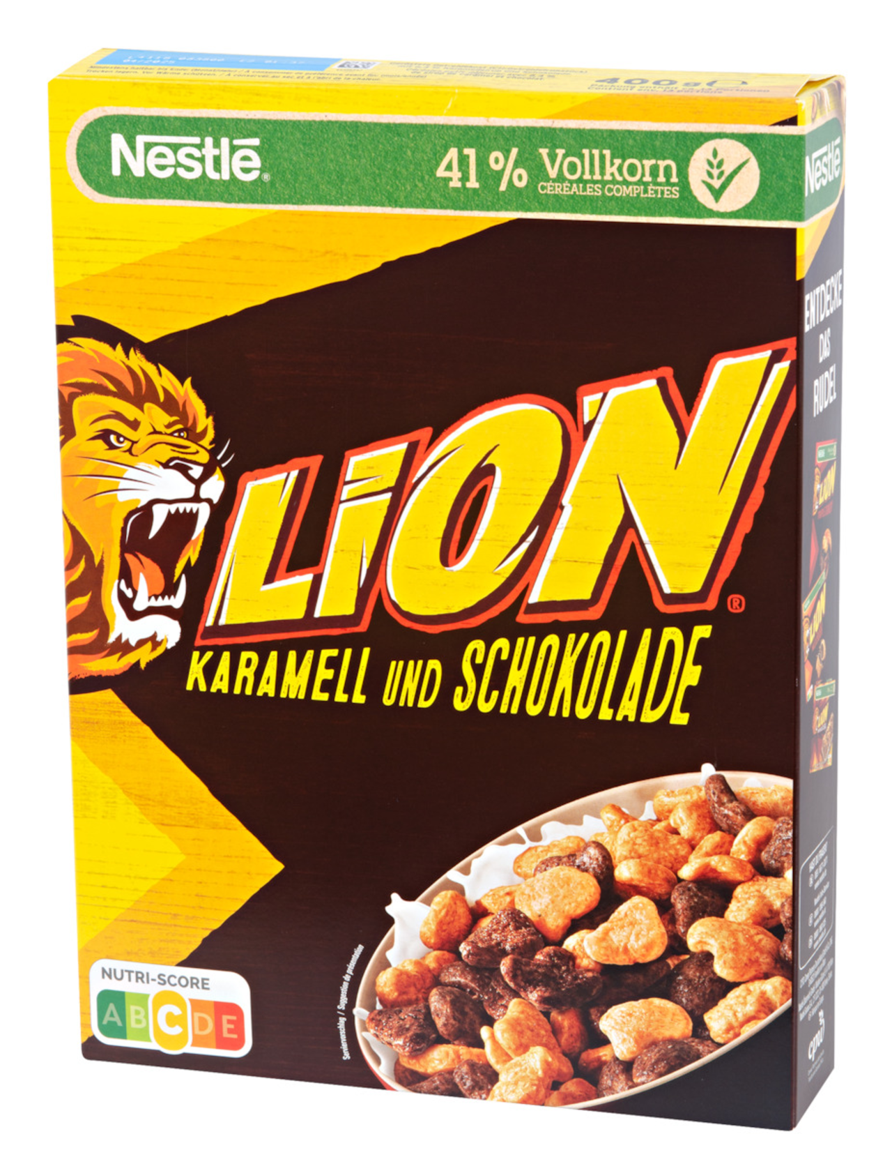 Céréales Lion caramel et choco, Nestlé, 3 x 400 g