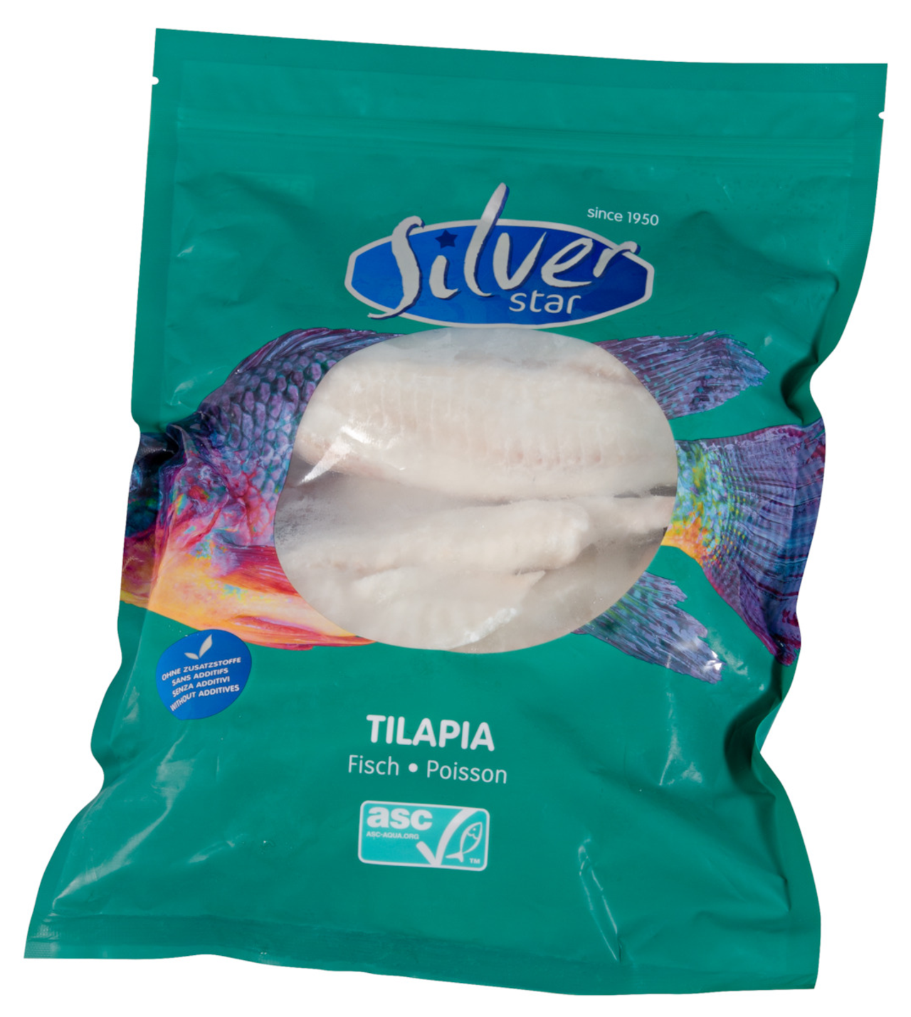 Filets de tilapia, 120-170 g, ASC, Silver Star, 1 kg