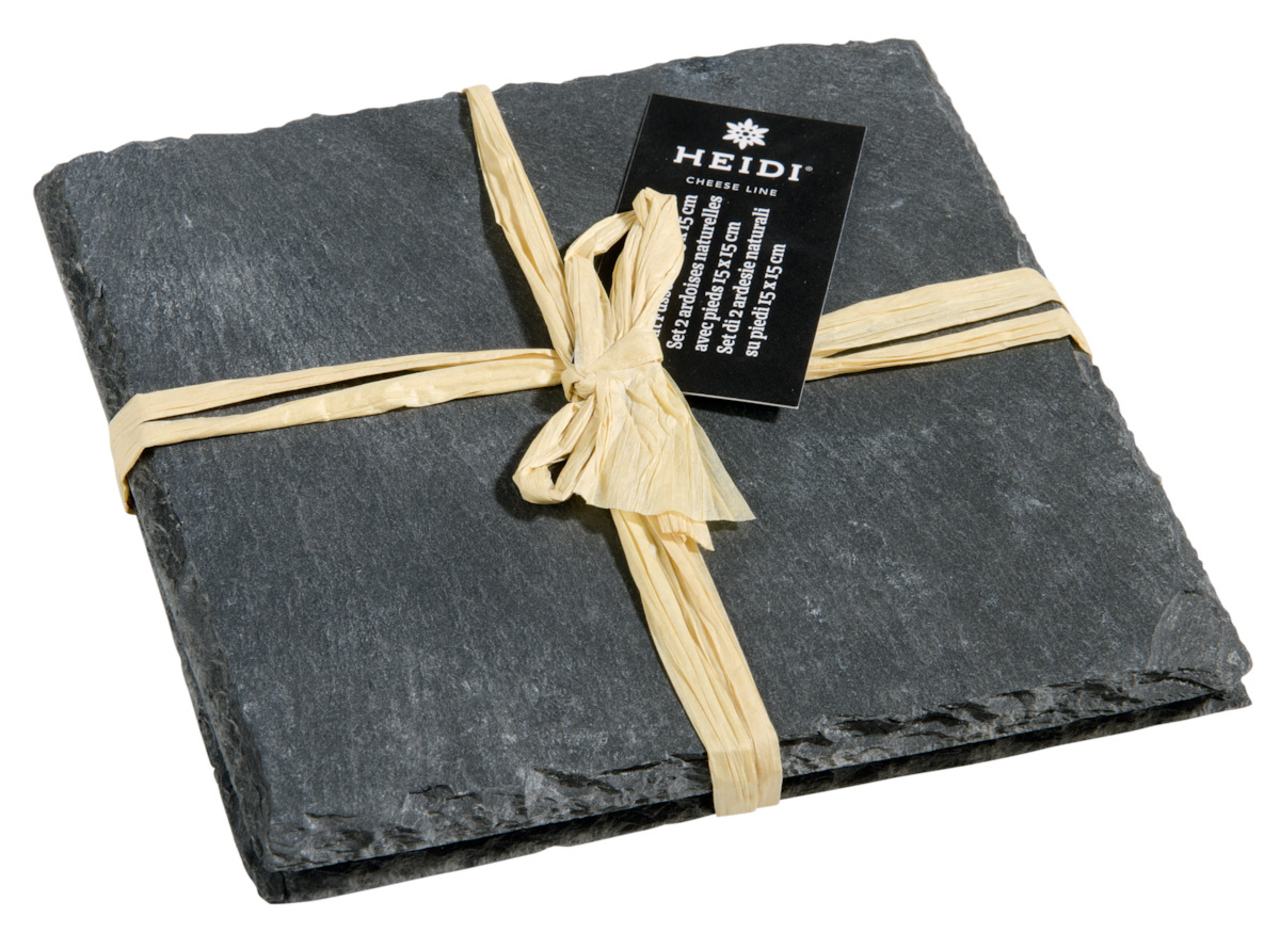 Ardoise, 15 x 15 cm, Heidi Cheese Line, 2 x