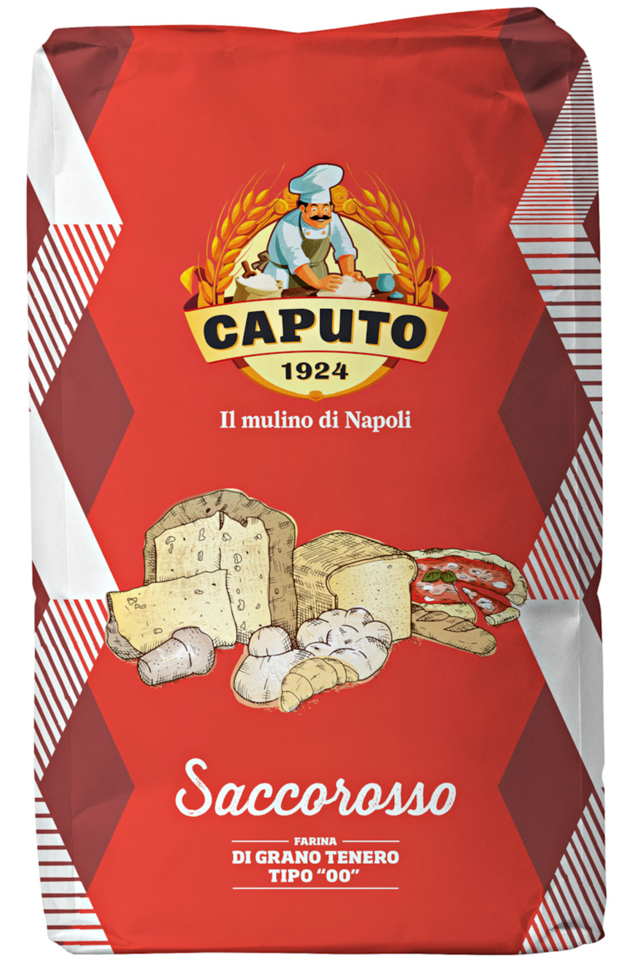 Farine Rosso, type 00, Caputo, 25 kg