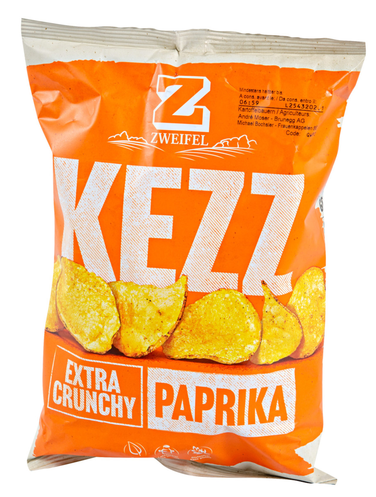 Extra crunchy chips Kezz paprika, Zweifel, 2 x 110 g