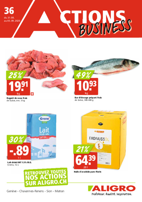 Journal Actions, prospectus ALIGRO, liste de prix et documents